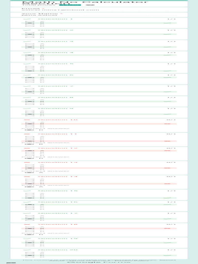 Math No Calculator Section | PDF