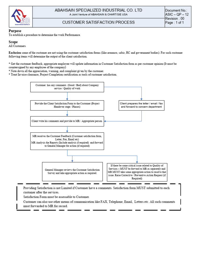 12-Customer Satisfaction Process | PDF