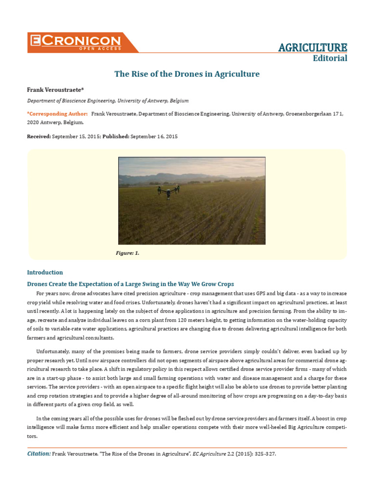 The_Rise_of_the_Drones_in_Agriculture | PDF | Agriculture | Unmanned ...
