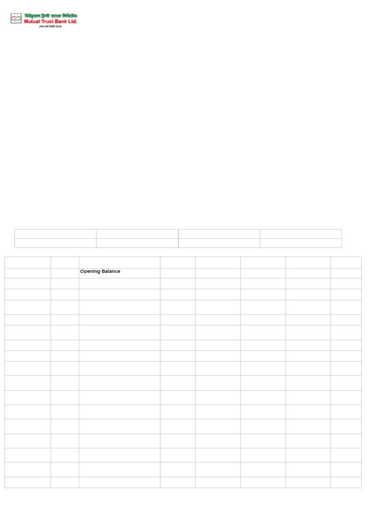 MTB Account Statement Summary | PDF | Banks | Debit Card