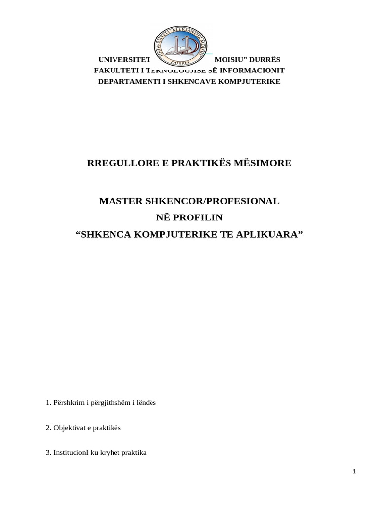 Rregullore e Praktikës SHKA | PDF