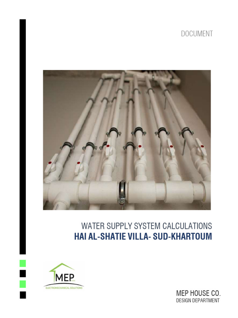 WATER SUPPLY CALCULATION | PDF | Gas Technologies | Civil Engineering