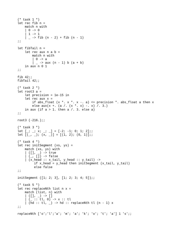 Solution Ocaml | PDF