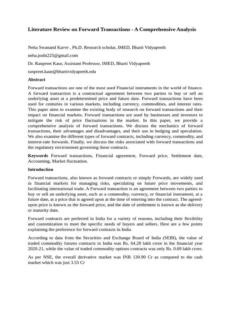 Reserach Paper | PDF | Derivative (Finance) | Financial Risk