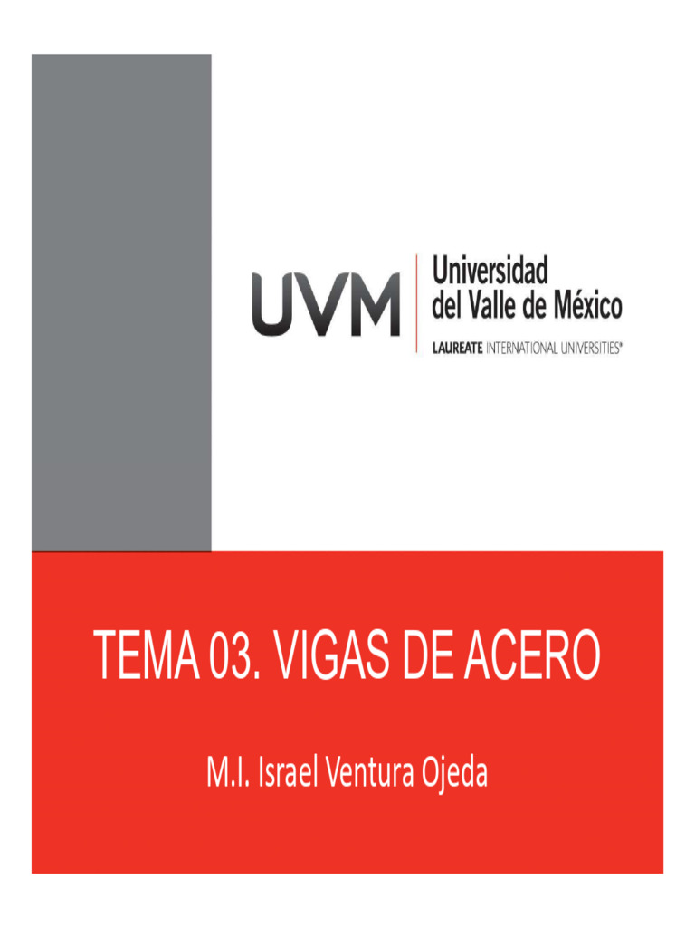 Tema 03. Vigas de Acero | PDF | Viga (Estructura) | Doblar