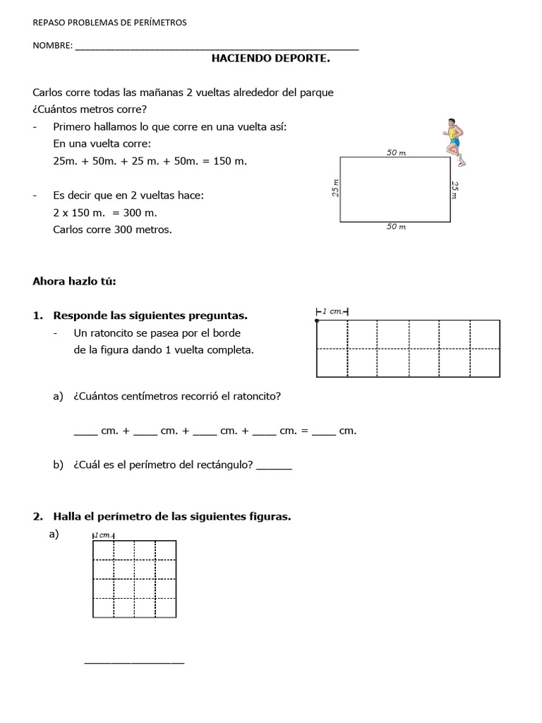 repaso problemas perímetro | PDF
