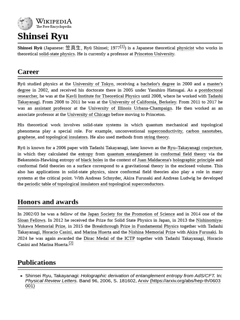 Shinsei_Ryu | PDF | Applied And Interdisciplinary Physics | Scientific ...