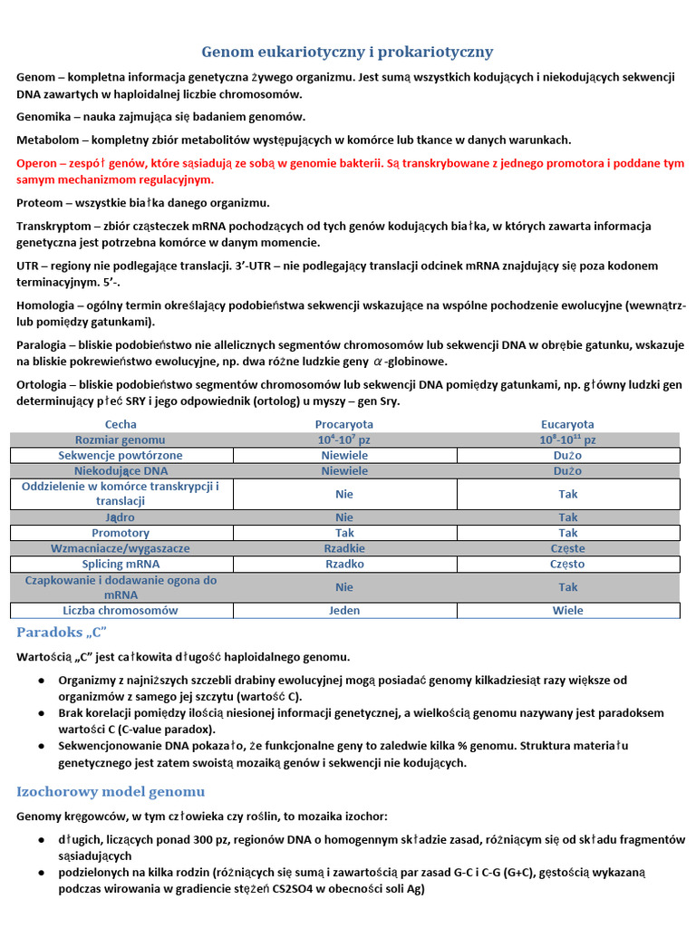 Biologia Molekularna Skrypt | PDF