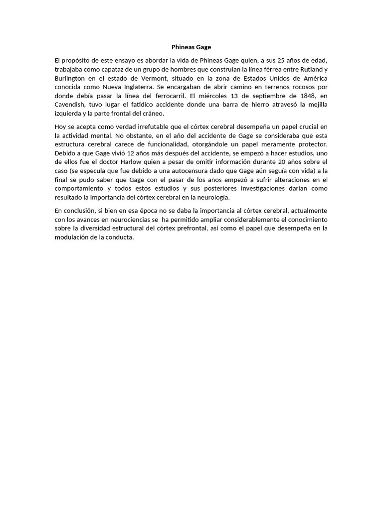 Phineas Gage | PDF