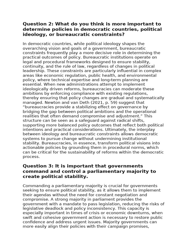 Bureaucratic Influence in Democracies | PDF | Governance | Bureaucracy