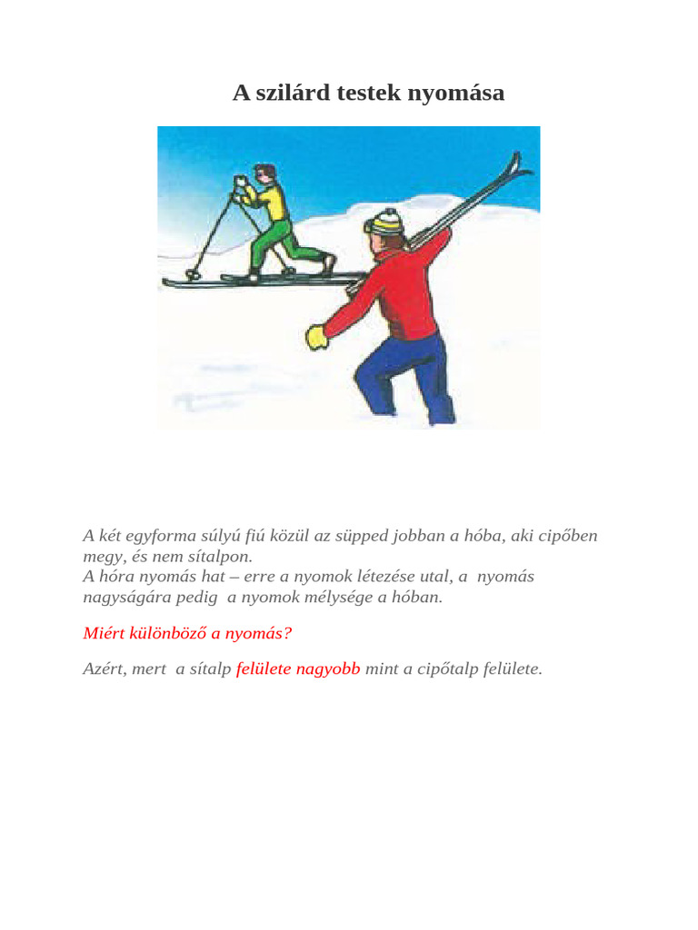 A Szilárd Testek Nyomása | PDF