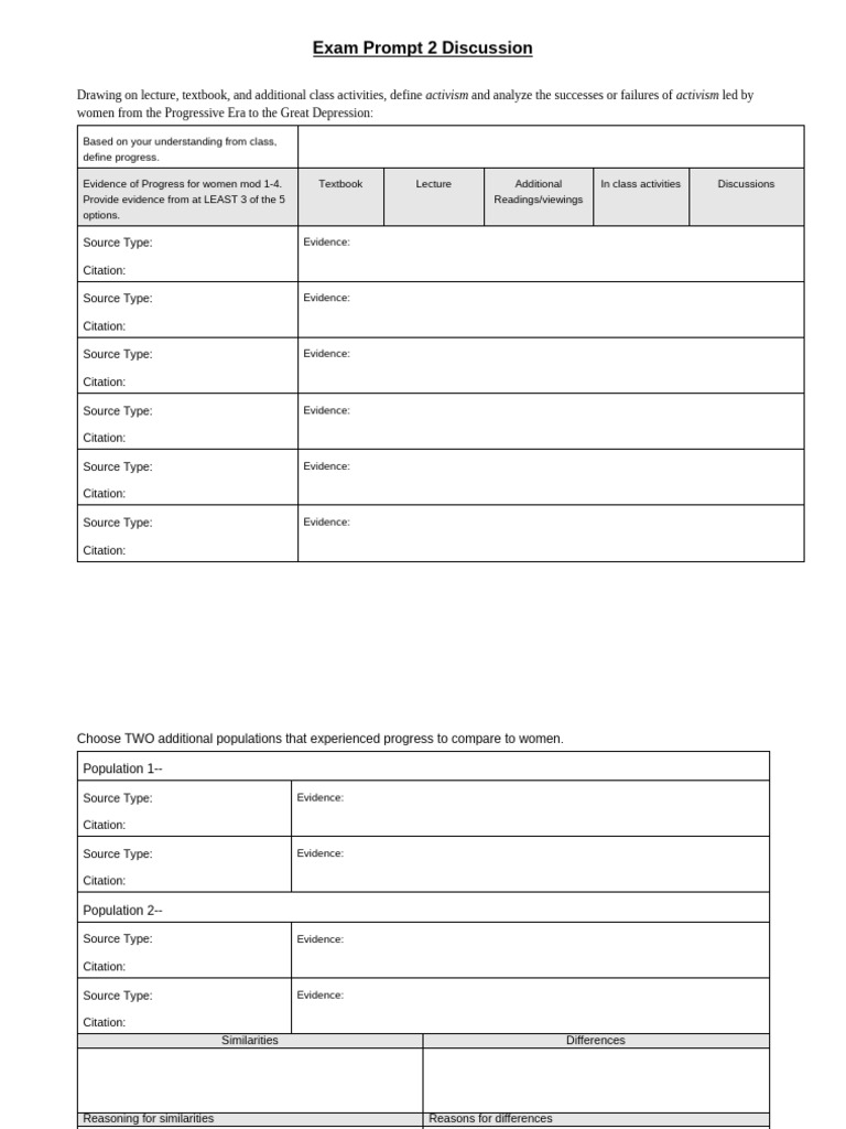 Exam Prompt 2 Brainstorm - Updated Prompt - From Jessica | PDF
