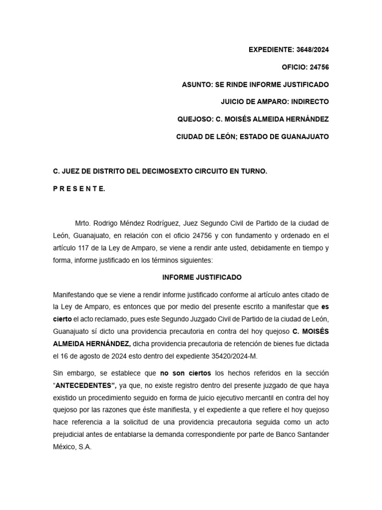 iNFORME JUSTIFICADO | PDF | Judicaturas | Ley Pública