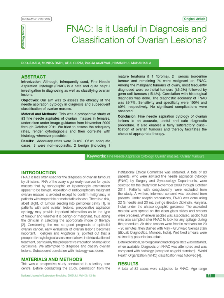 4 - 9197 - CE (Ra) - F (SH) - PF1 (PAK) - PFA (AK) | PDF | Ovarian Cancer | Cytopathology