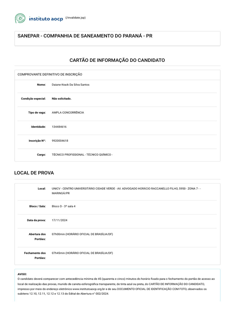 concurso Sanepar | PDF