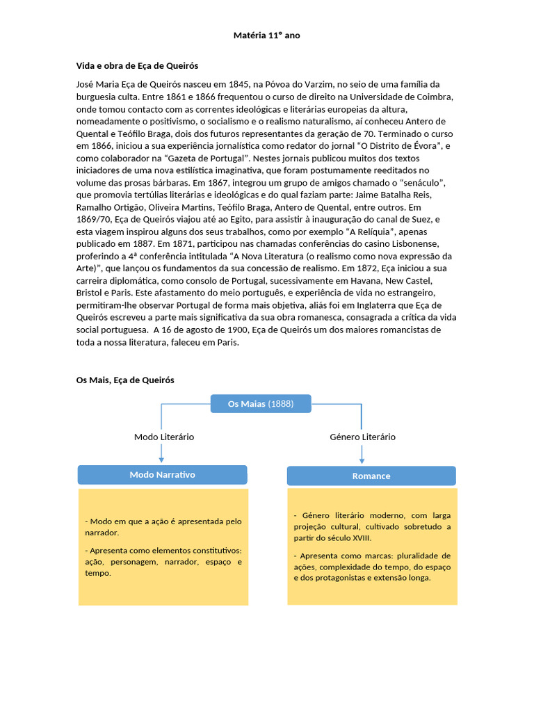 Vida e Obra de Eça de Queirós | PDF