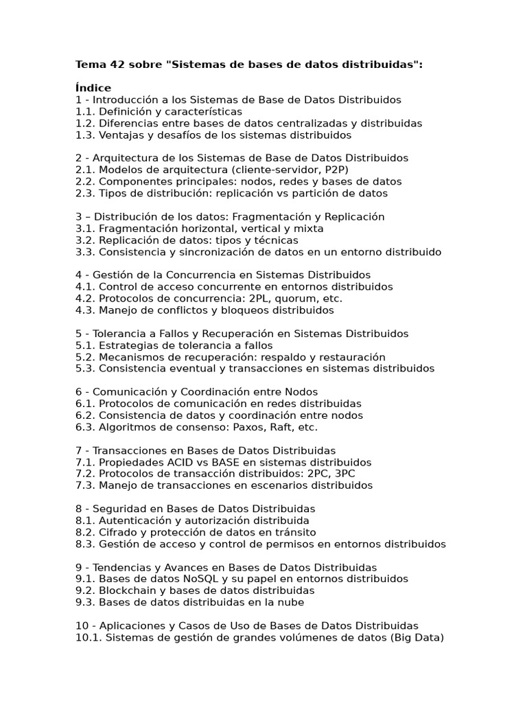 Índice Del Tema 42 | PDF