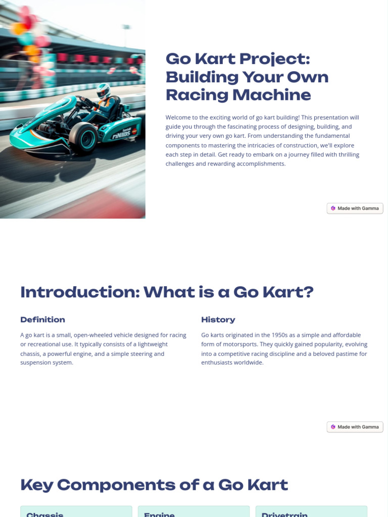 Go Kart Building Guide: Step-by-Step | PDF | Brake | Steering