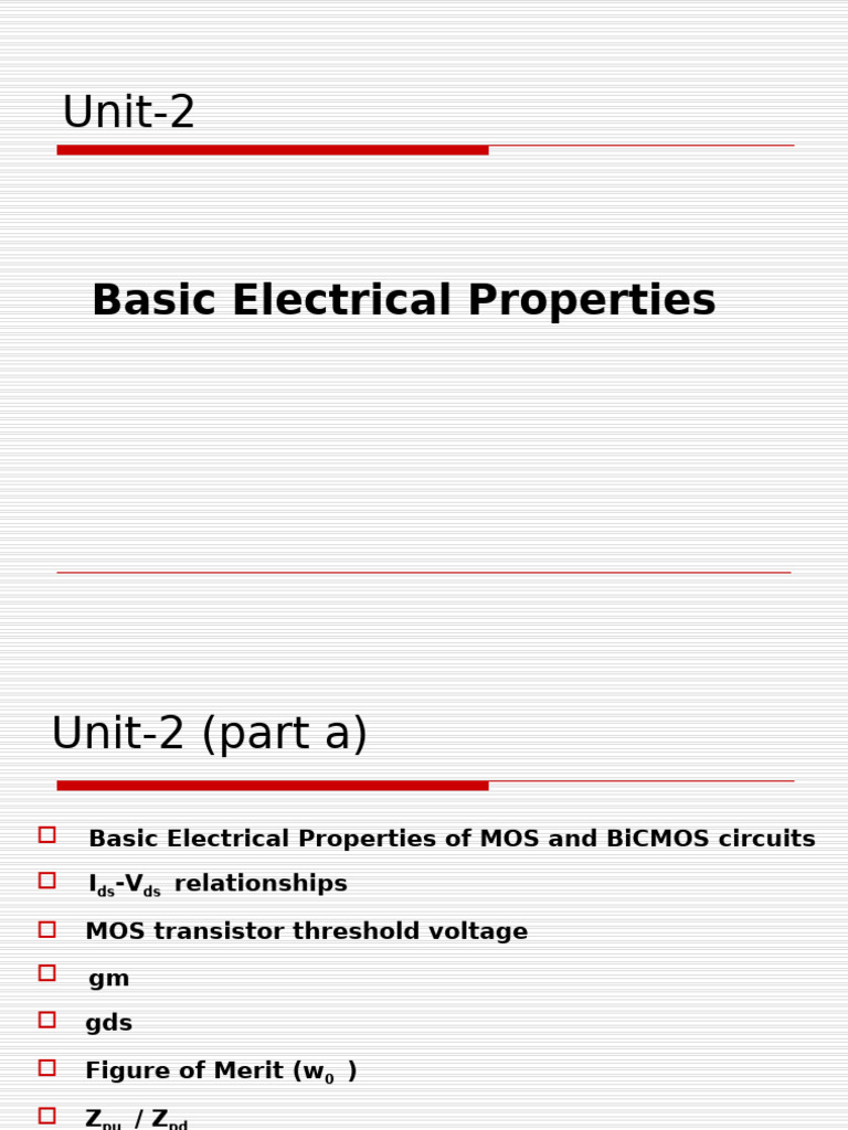 Basic Electrical Properties | PDF | Mosfet | Field Effect Transistor