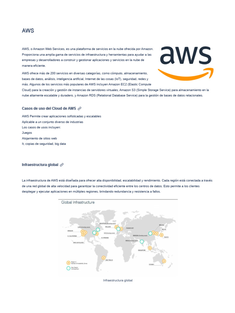 01 Aws | PDF | Servicios web de Amazon | Computación en la nube