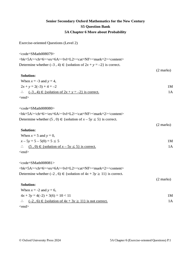 OSM QB 5A06 Ex Oriented L2L3 e | PDF | Mathematics | Numbers