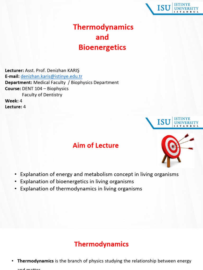 2024-2025-DENT 104-4.Lesson-Thermodynamics and Bioenergetics 4 | PDF | Adenosine Triphosphate ...