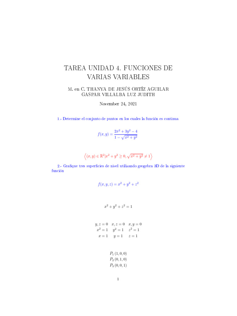 TAREA_U4 | PDF | Cálculo | Geometría Elemental