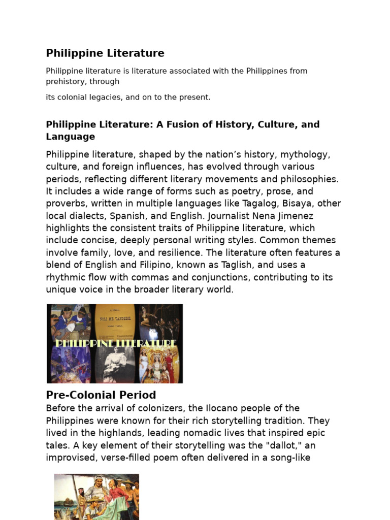 Philippine Literature | PDF | Philippines