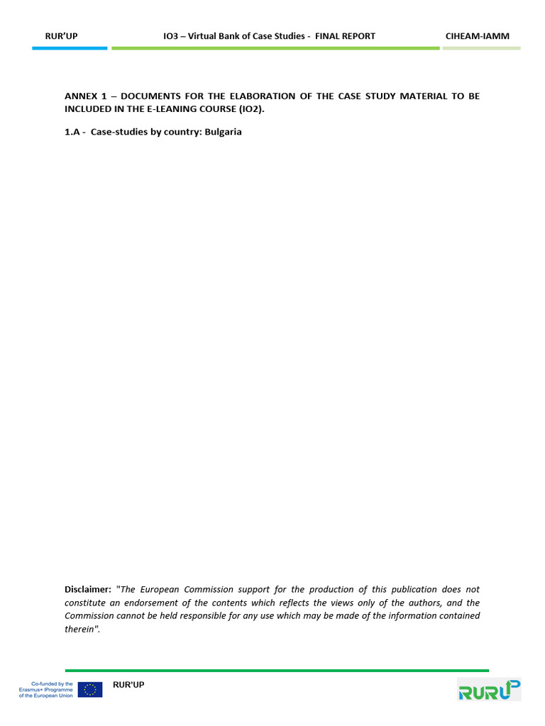 3.1.5-RURUP IO3 Report en Annex1 Bulgaria | PDF | Agriculture | Grassland