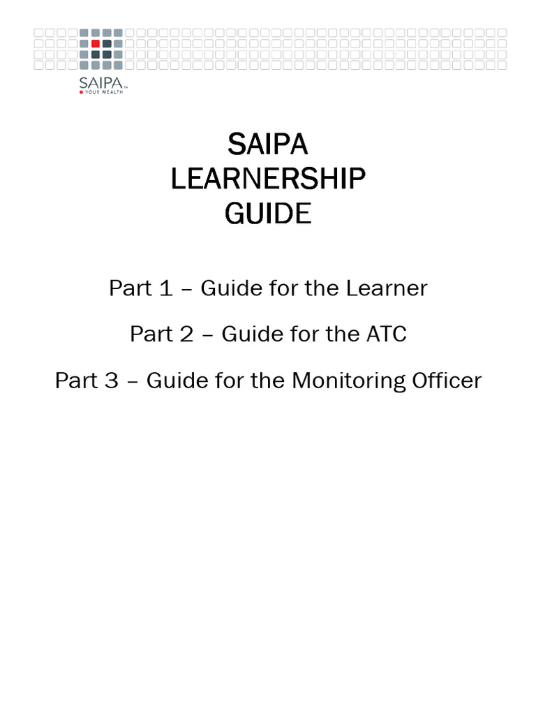 td37-v3 - Learnership Guide 0 | PDF | Business
