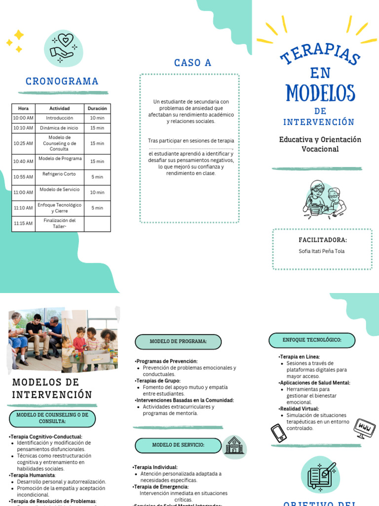 Tríptico de Terapias de modelos | PDF | Psicoterapia | Terapia cognitiva