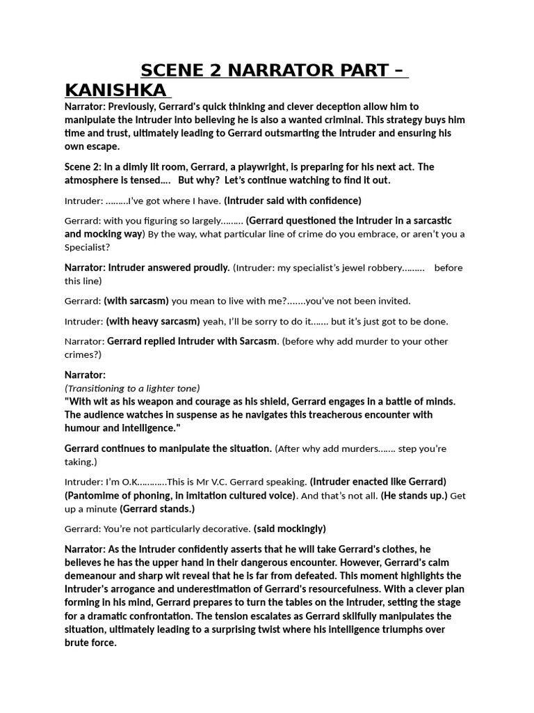 Scene 2 Narrator Part | PDF