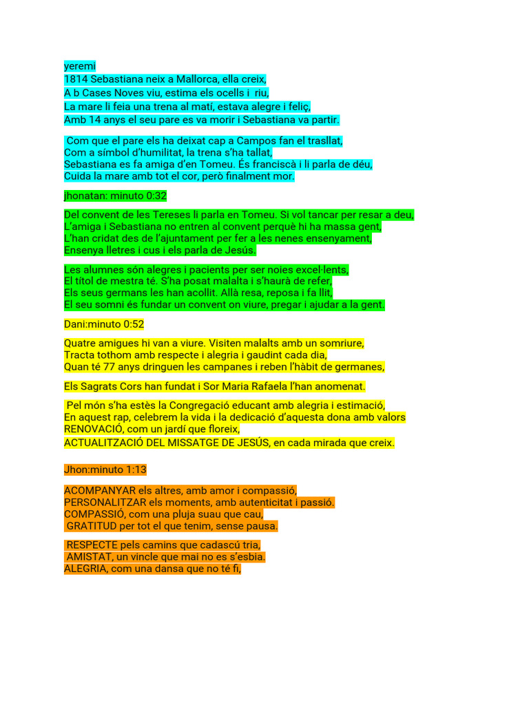 sor maria rafela rap | PDF