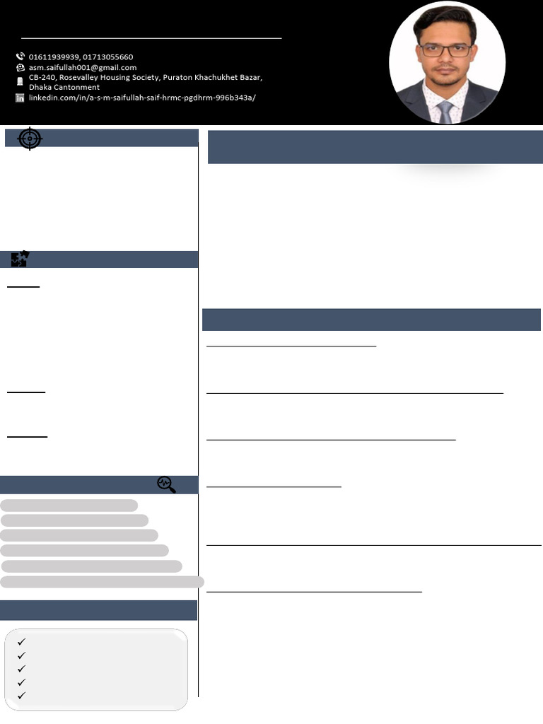 CV of A S M Saifullah PDF | PDF | Employment | Performance Appraisal