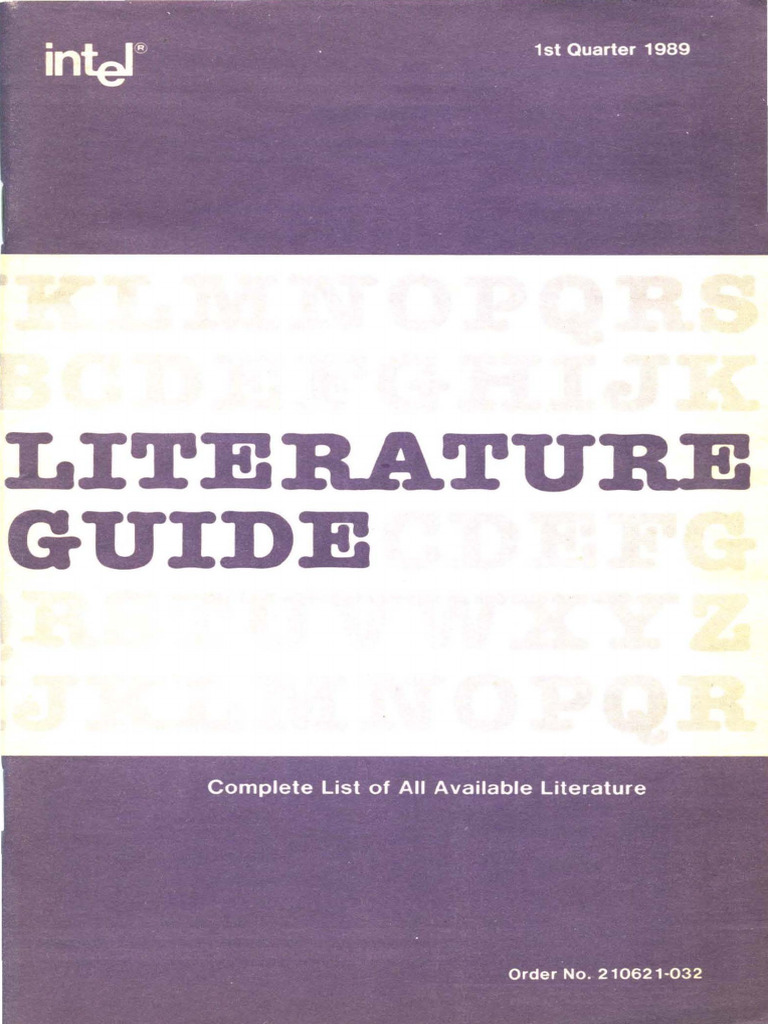 210621-032 Intel Literature Guide Q1-89 | PDF