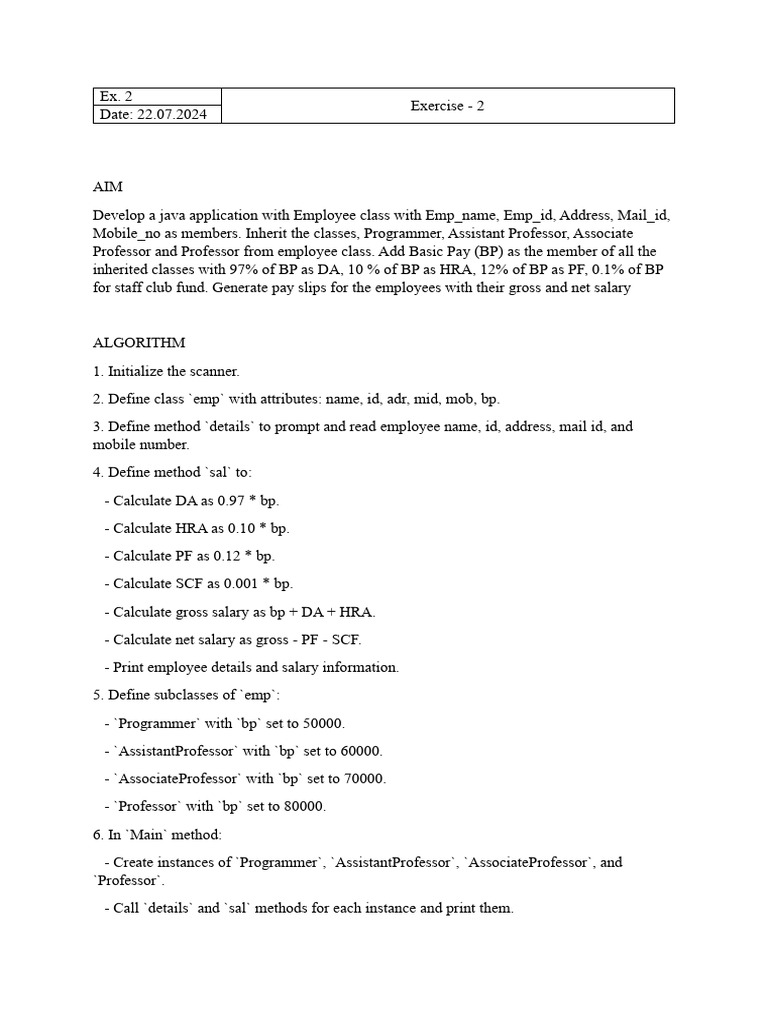 23011103044_SandhyaP_Exercise2 | PDF | Interest | Loans