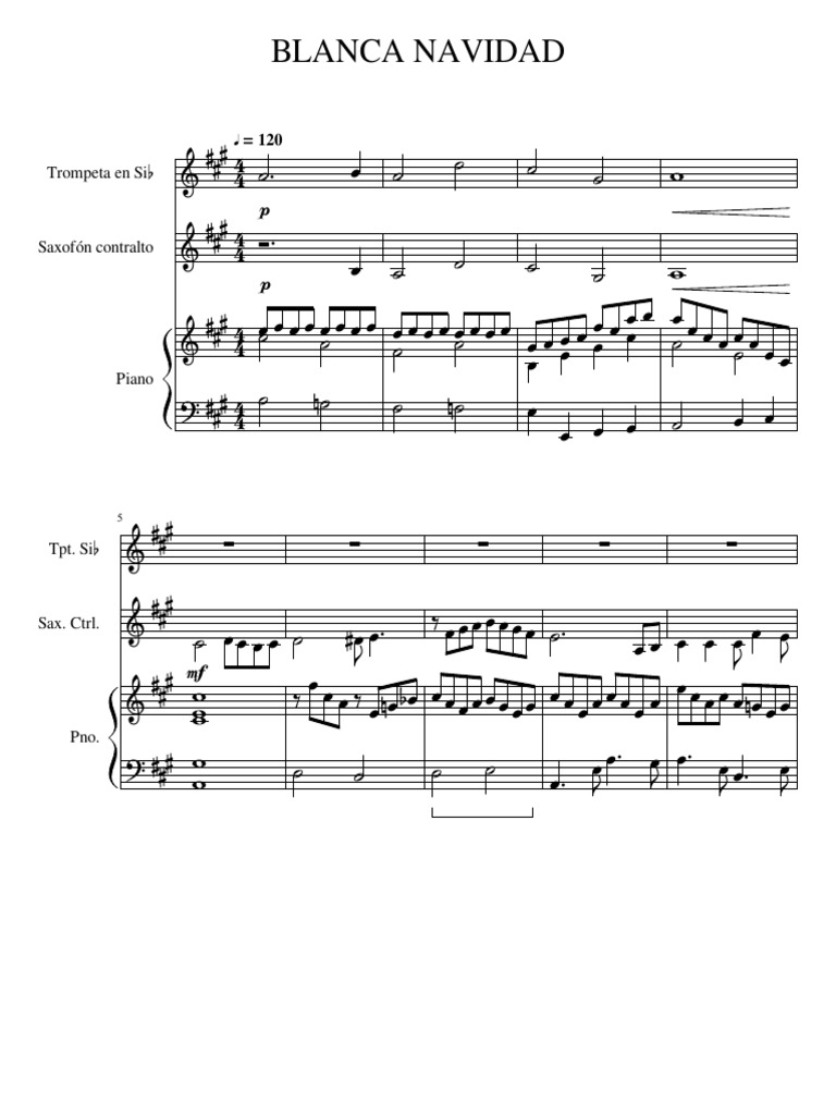 BLANCA NAVIDAD-Partitura - y - Partes | PDF