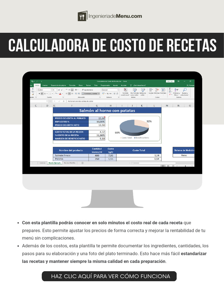 Instrucciones - Costeo de recetas | PDF | Impuestos | Litro