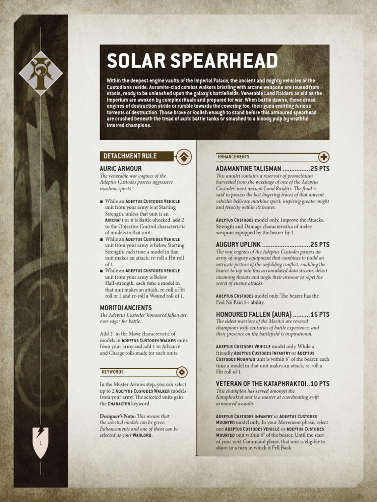Eng Warhammer40000 Grotmas Detachment Adeptus Custodes Solar Spearhead ...
