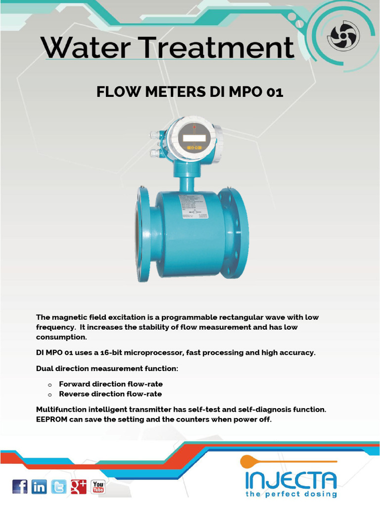 DI MPO 01 Flow Meter Specs | PDF | Flow Measurement | Equipment