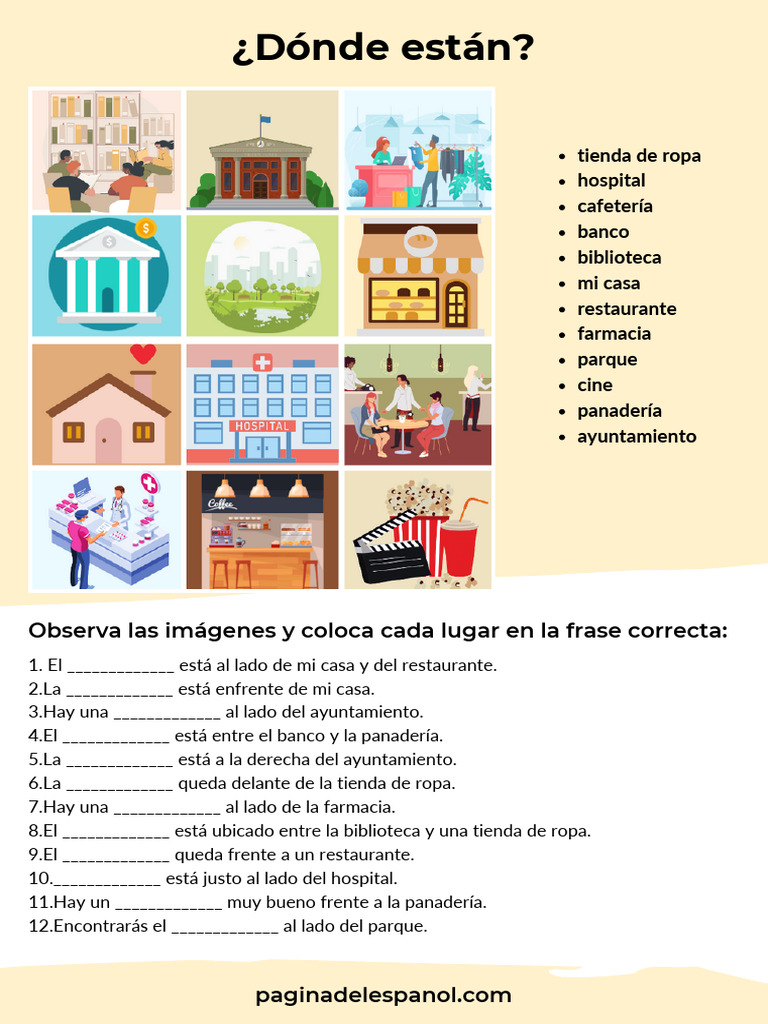 Ubicación de lugares en la ciudad | PDF