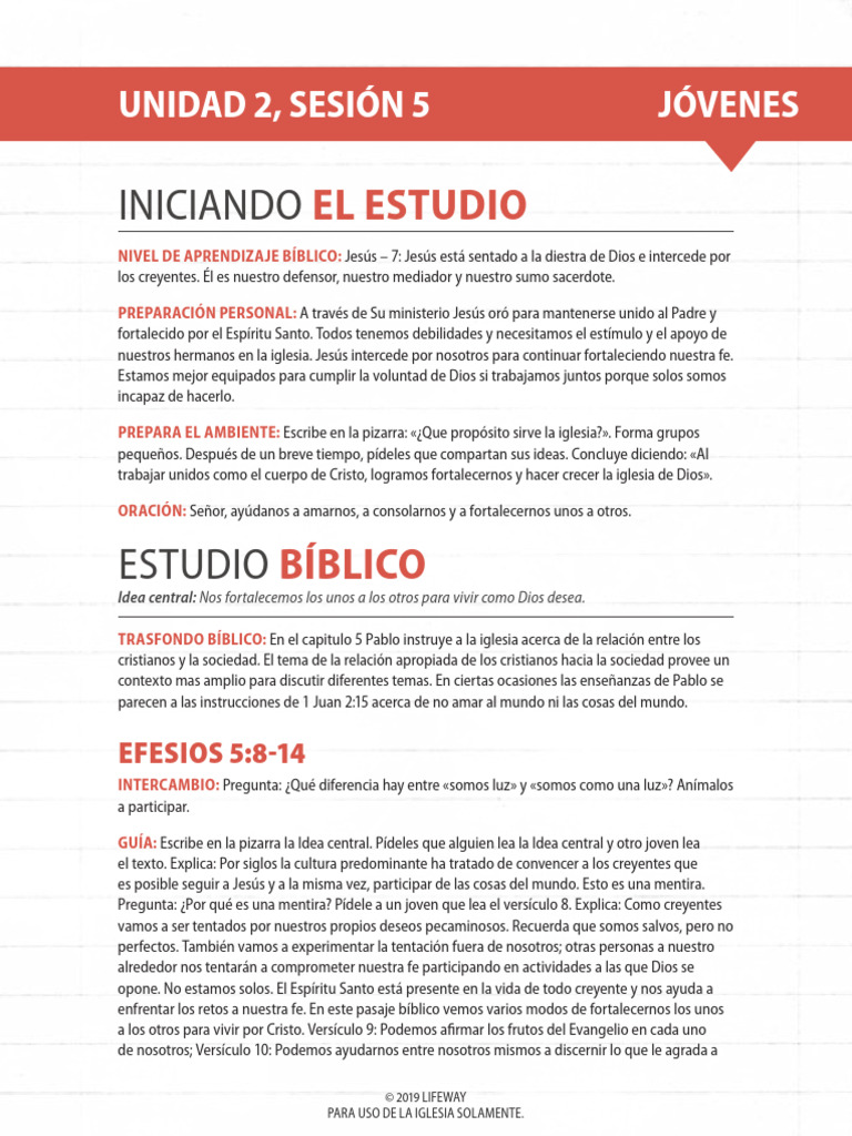 Unidad 2 - Sesion 5 | PDF | Cristo (título) | Iglesia cristiana
