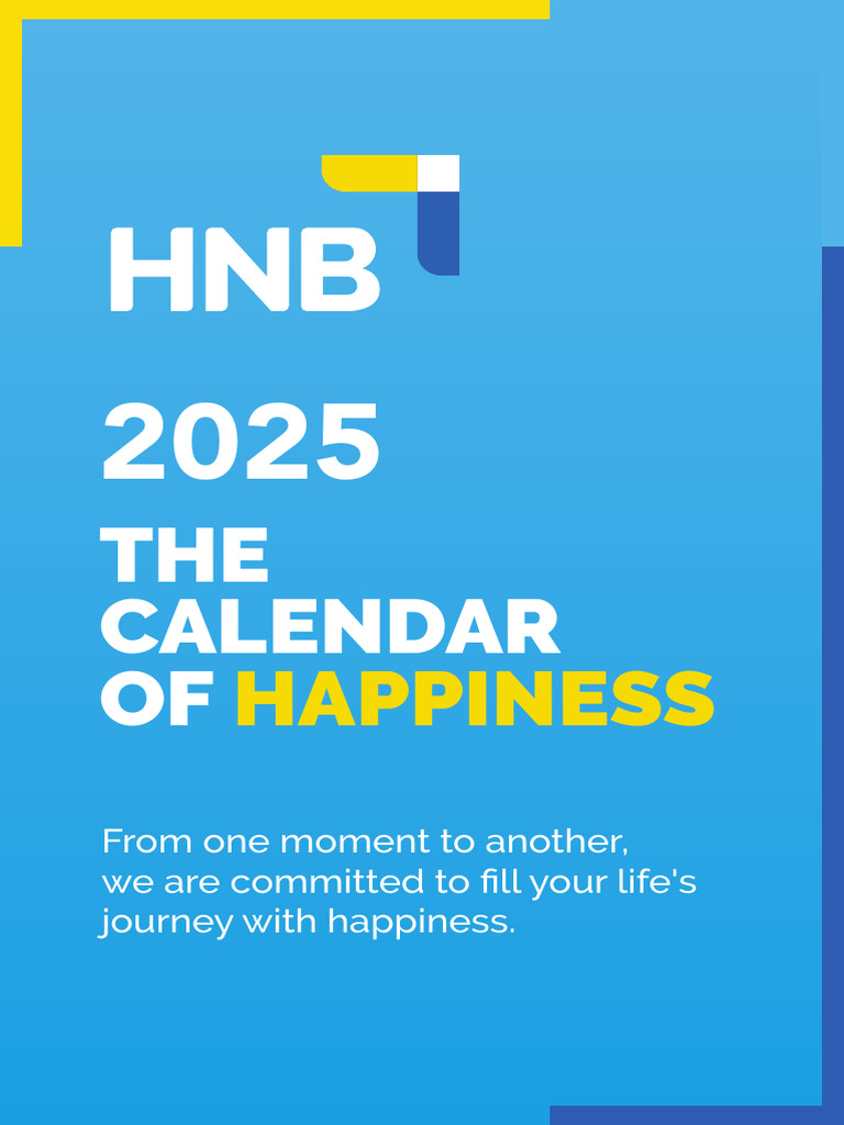 HNB's Calendar of Happiness - 2025 | PDF