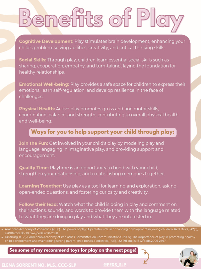 Benefits of Play Freebie | PDF | Creativity | Child Development