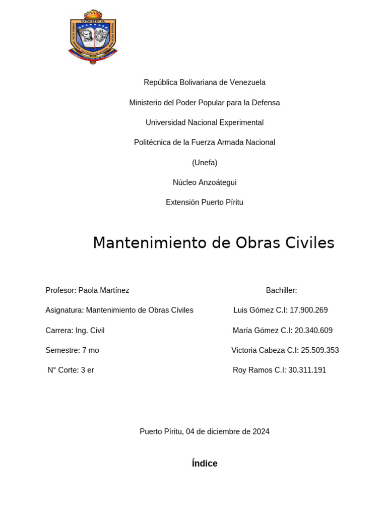 Mantenimientos en Las Obras Civiles | PDF | Corrosión | Agua