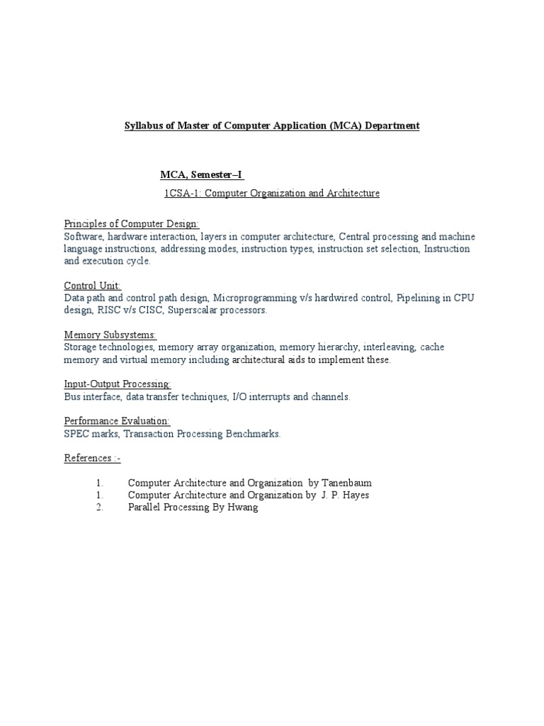 Syllabus of Master of Computer MCA | PDF | Data Warehouse | Communications Protocols