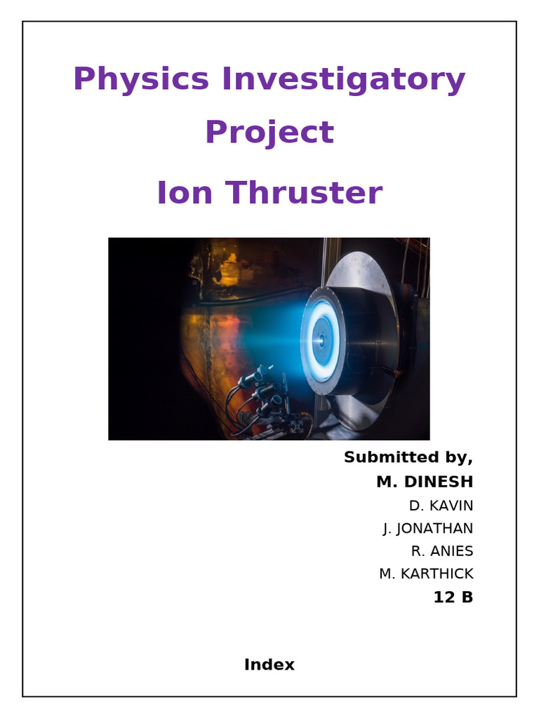 Ion Thruster 1 | PDF | Spacecraft Propulsion | Ion