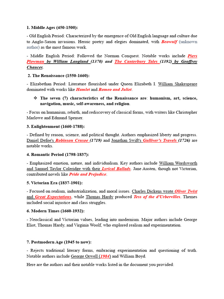 British Lit. | PDF | English Literature