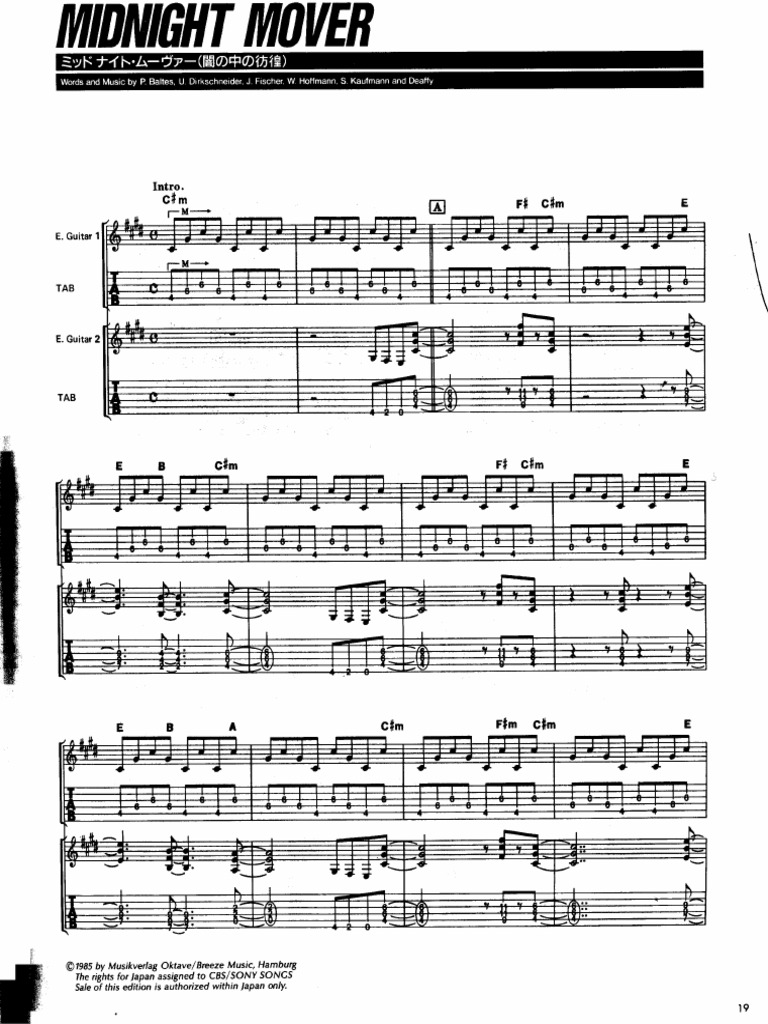 Accept - Midnight Mover | PDF