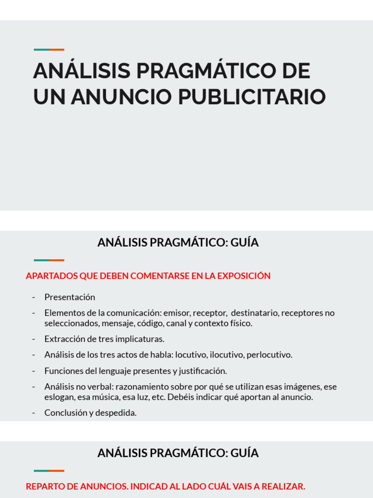 Análisis pragmático de anuncio publicitario | PDF